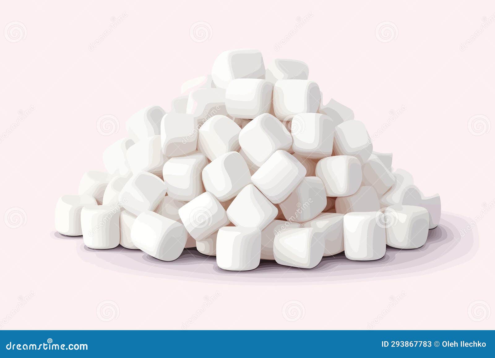 Marshmallows Vector Flat Minimalistic Isolated Illustration Stock ...
