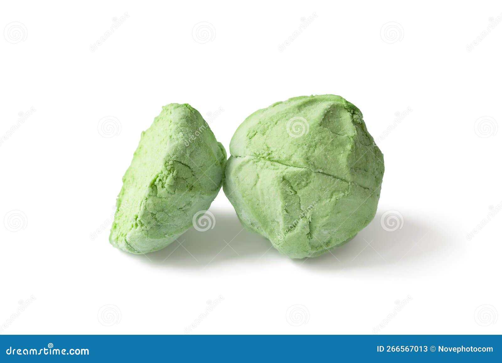 Marshmallows on White. Green Divided Marshmallows Isolated on White ...
