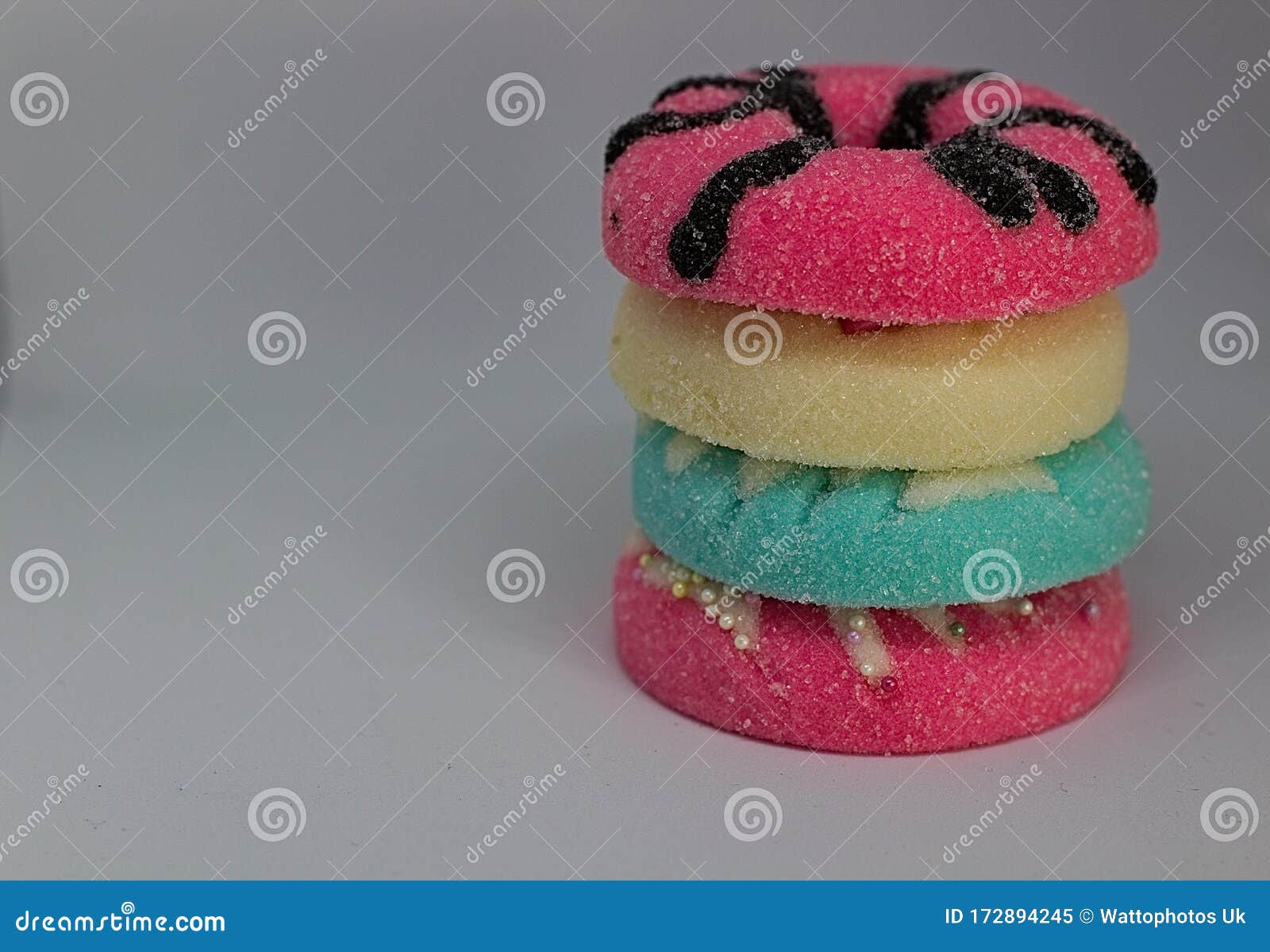 MarshMellow Donuts Sweet Bright Look Stock Image - Image of marshmellow ...