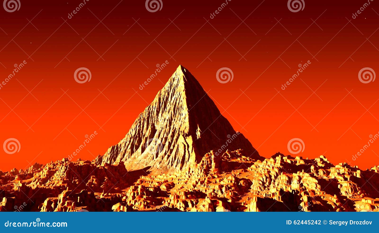 Marsian pyramid stock photo. Image of planet, desert - 62445242