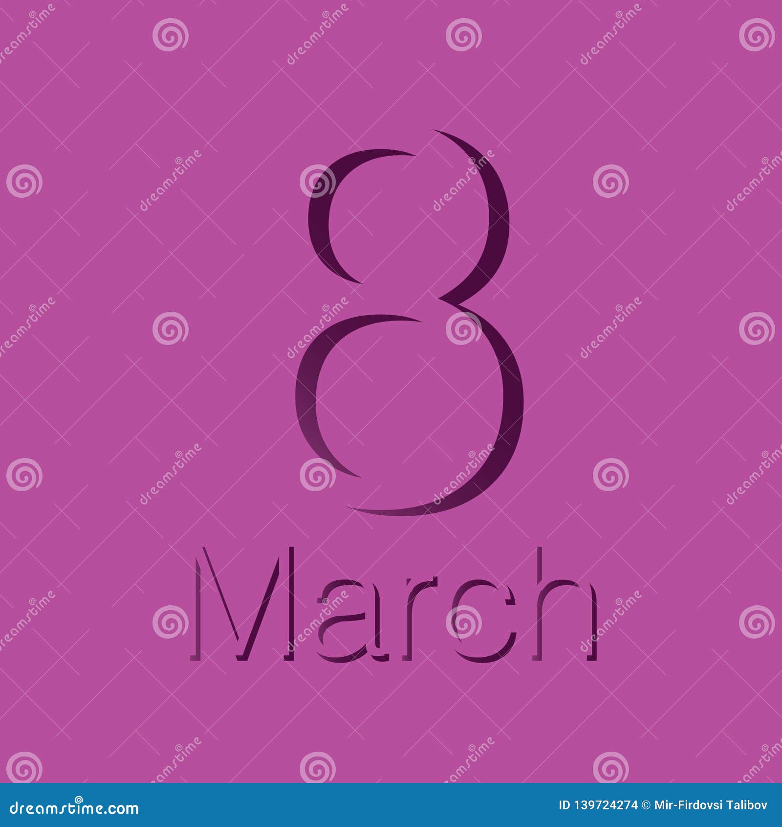 8 Mart/ International Women S Day Stock Illustration - Illustration of ...