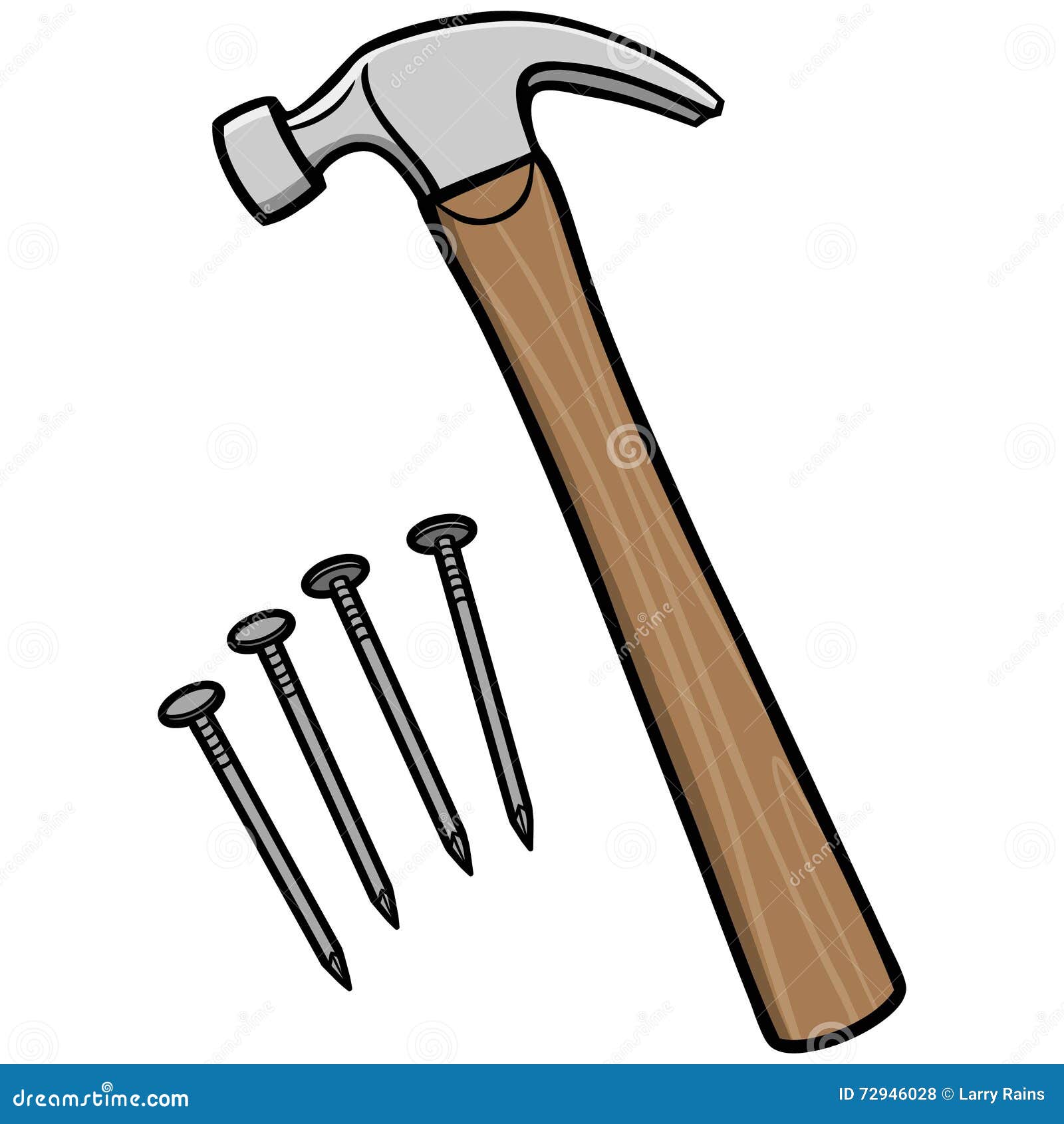 Marteau illustration de vecteur. Illustration of matériel - 72946028