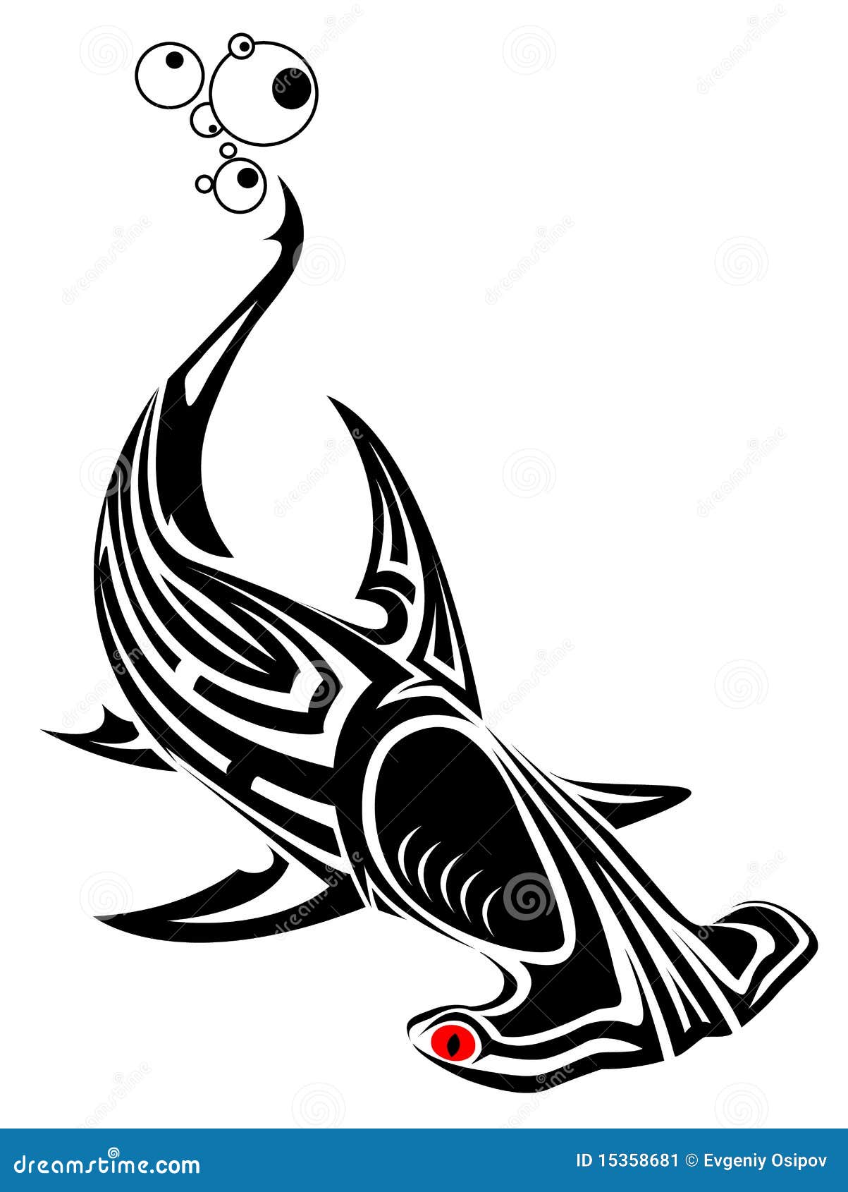 Marteau De Poissons De Tatoo Illustration de Vecteur - Illustration du ...