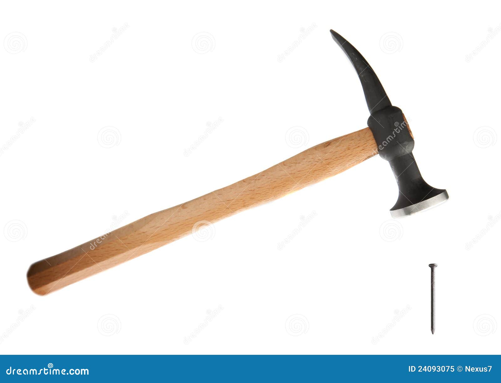 Marteau et clou image stock. Image du mécanique, manuel - 24093075
