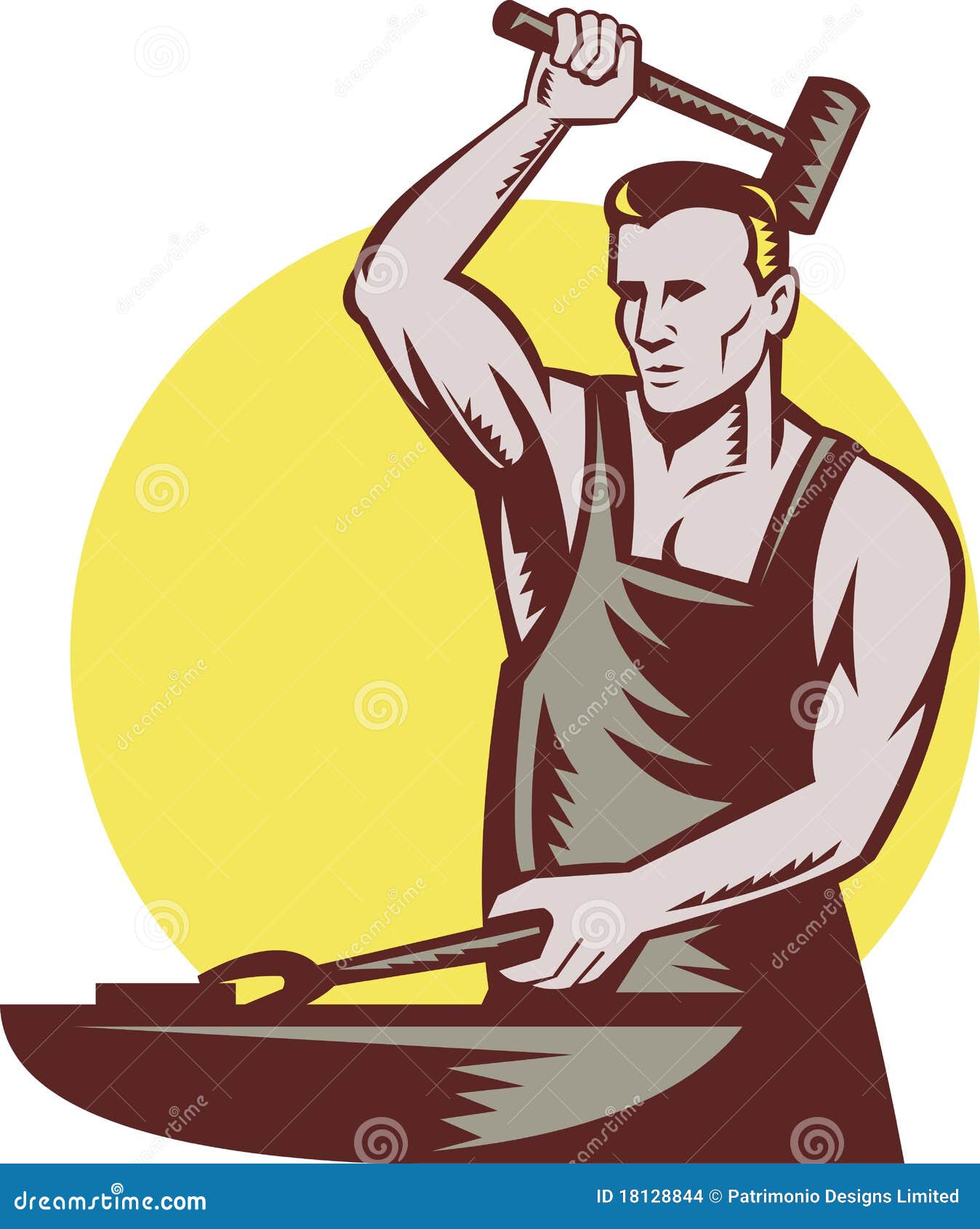 Martello Notevole Del Fabbro Illustrazione di Stock - Illustrazione di ...