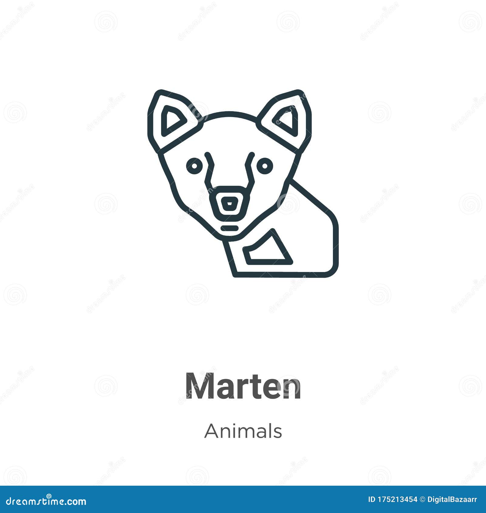 Marten Linear Icon. Modern Outline Marten Logo Concept On White Vector ...