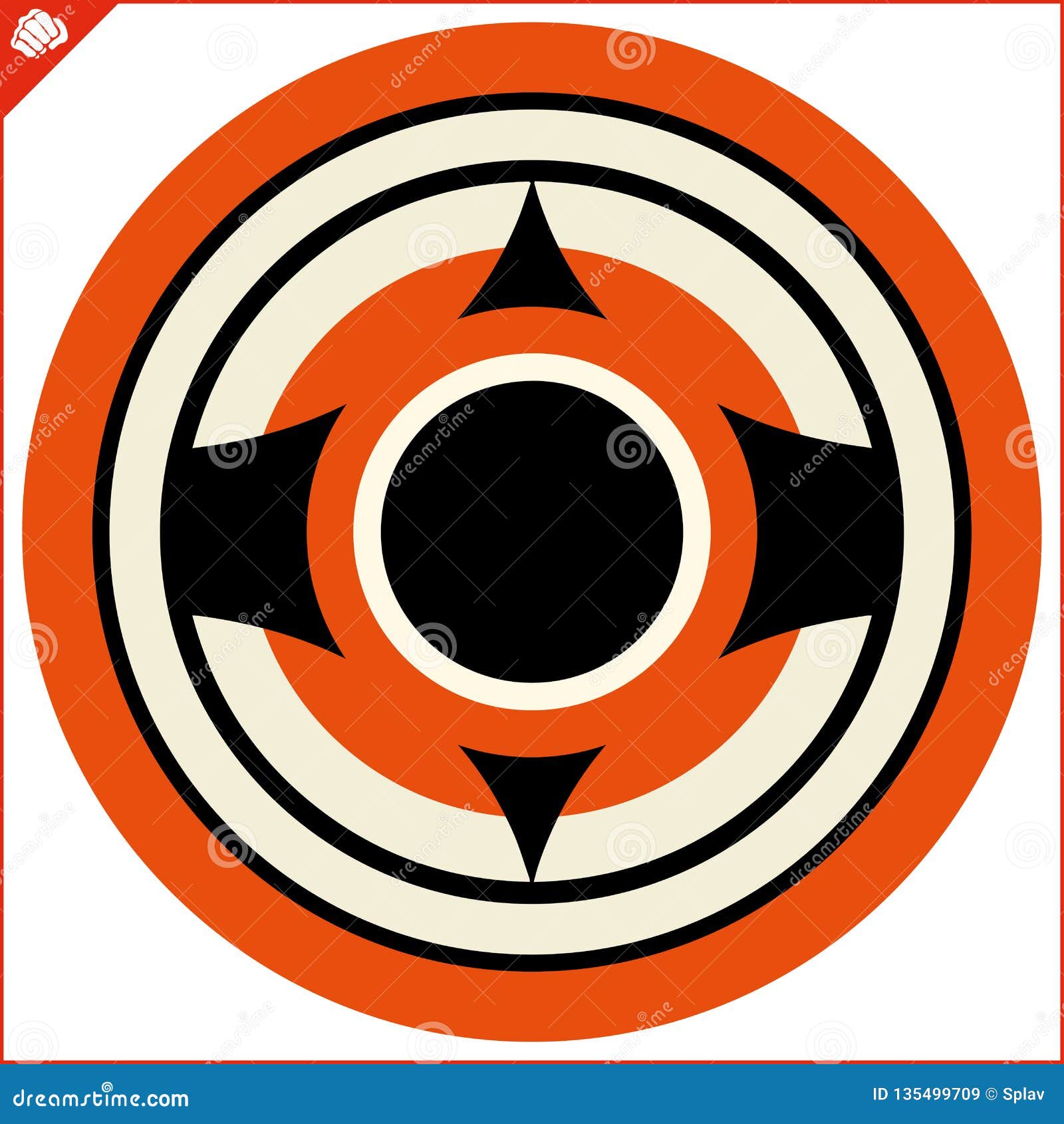 Martial Art Colored Simbol Design. Karate Emblem Stock Illustration ...