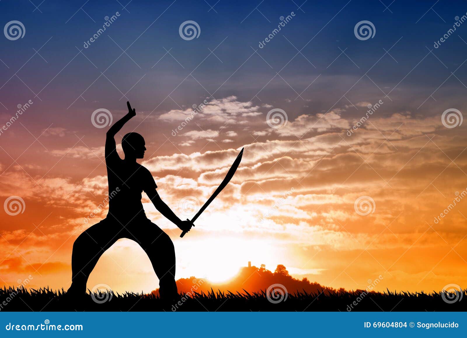 Shaolin At Sunset Royalty-Free Stock Image | CartoonDealer.com #69375082