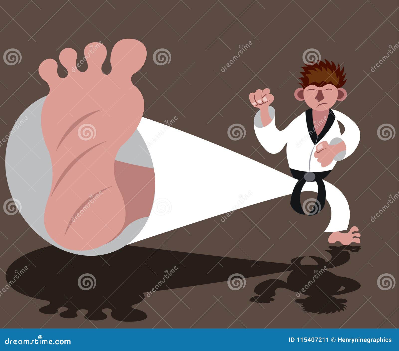 Karate Kick move stock vector. Illustration of chop - 115407211
