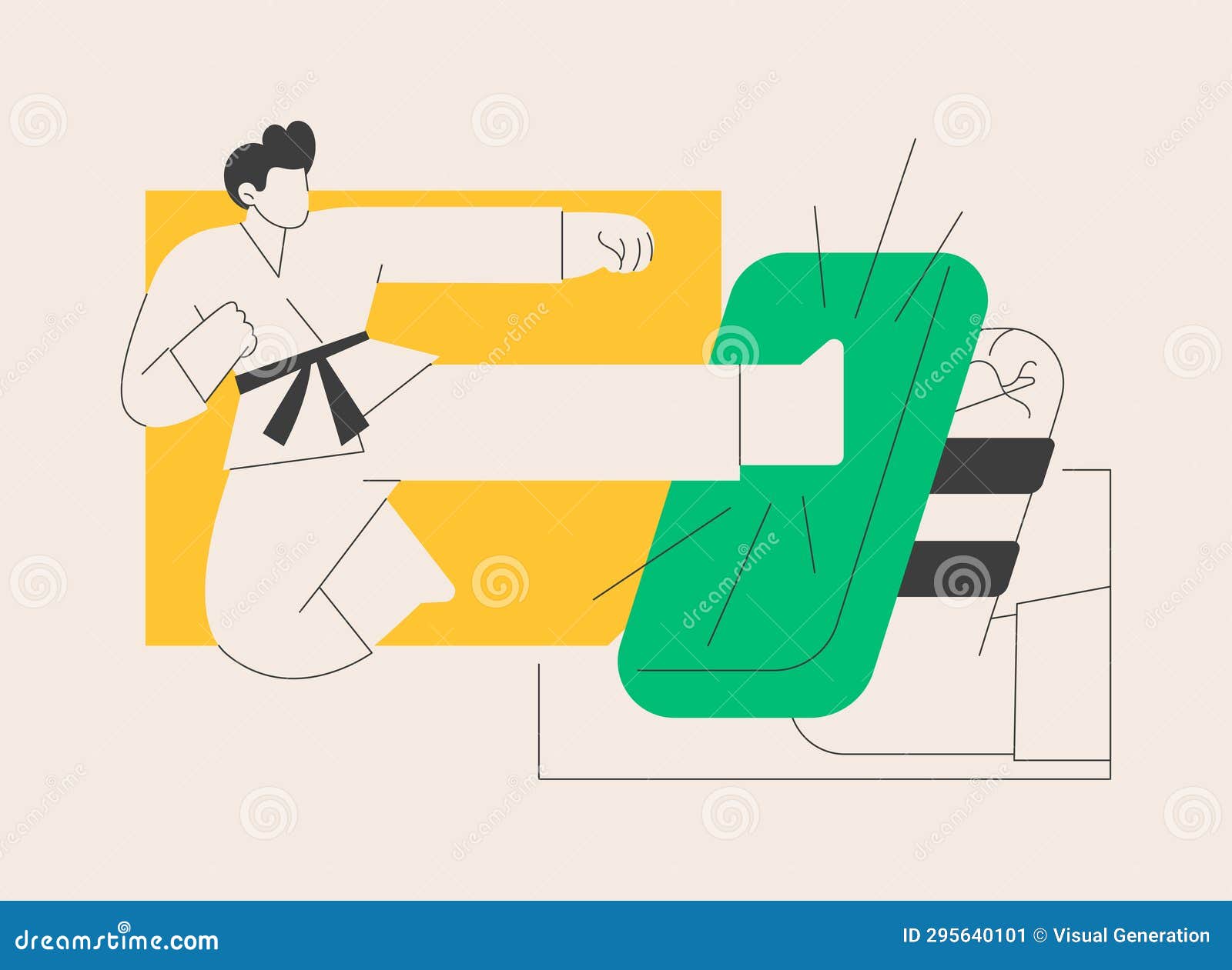 Martial Arts Abstract Concept Vector Illustration. Stock Vector ...
