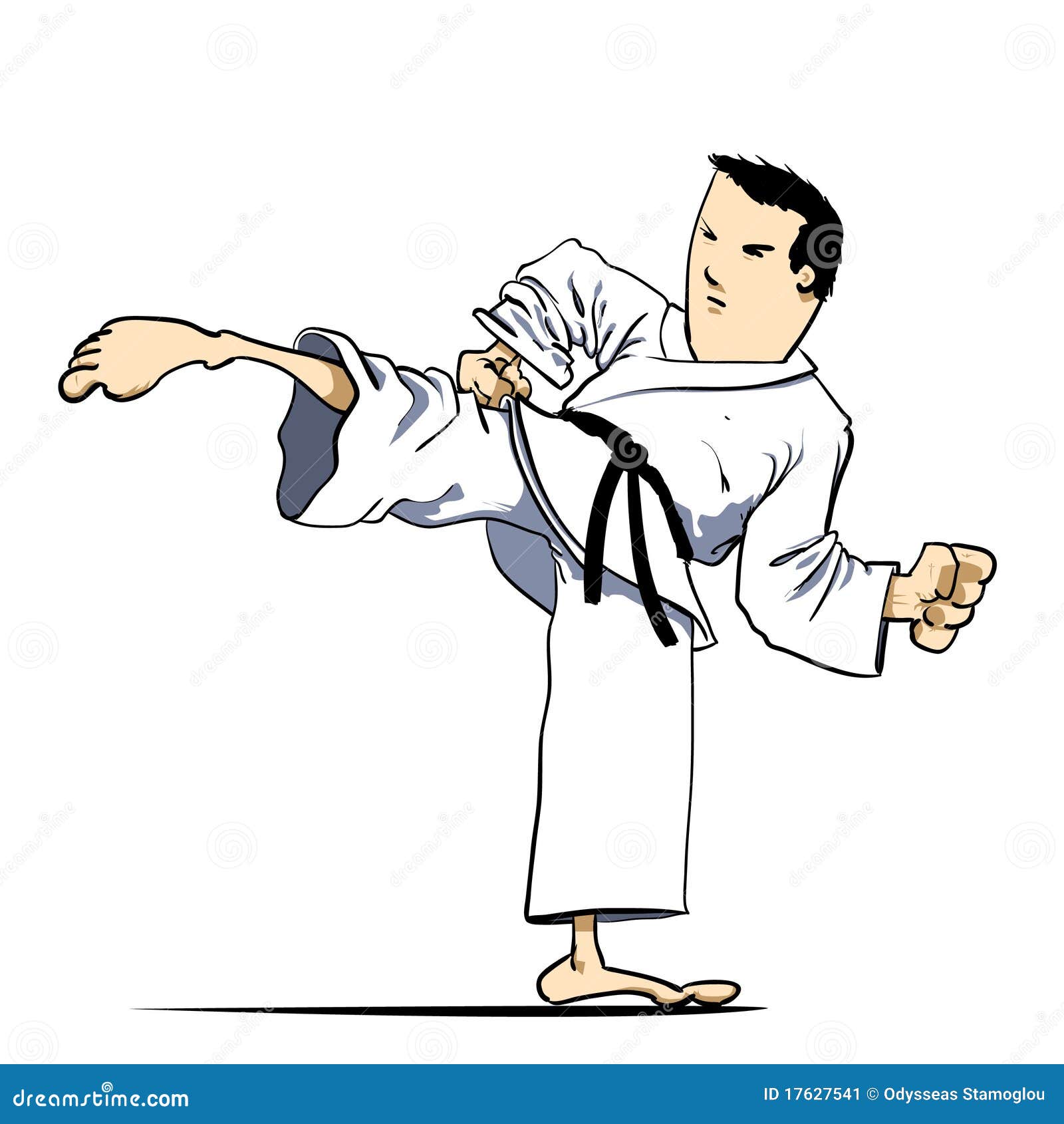 Belt Kicks Home Workout Exercise Guide. Young Athletic Female Doing ...