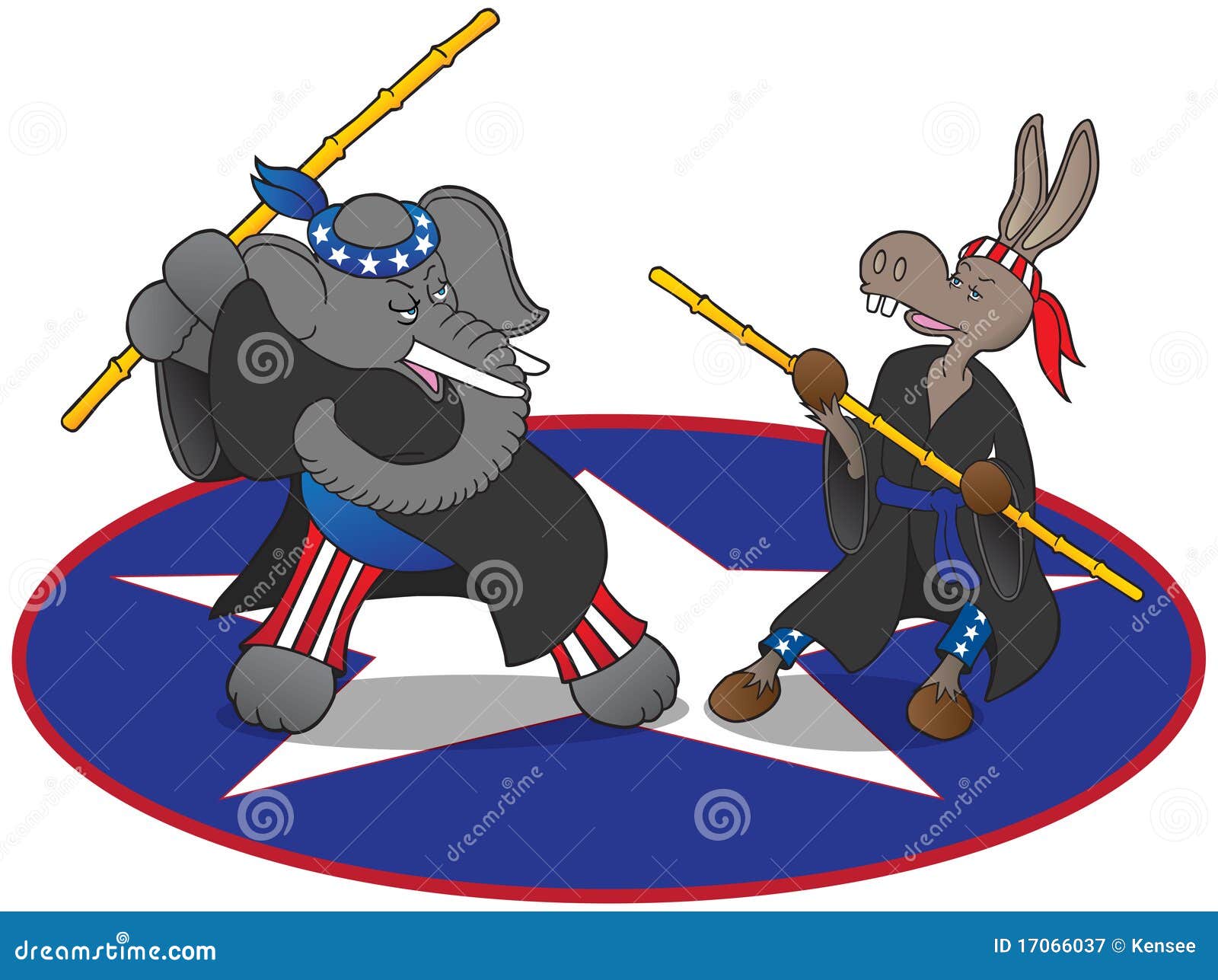 Martial Arts Political Mascots Editorial Photography - Illustration of ...