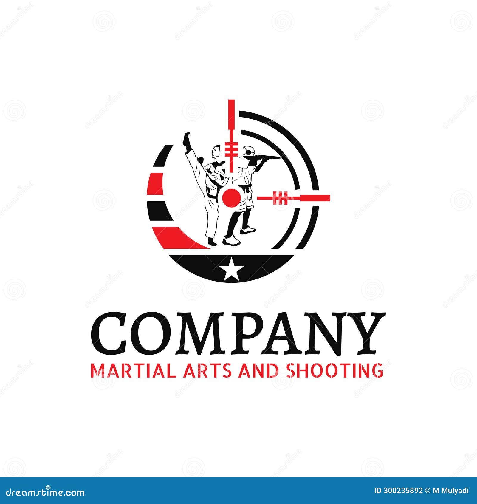 Martial Arts and Shooting Logo. Stock Vector - Illustration of arts ...