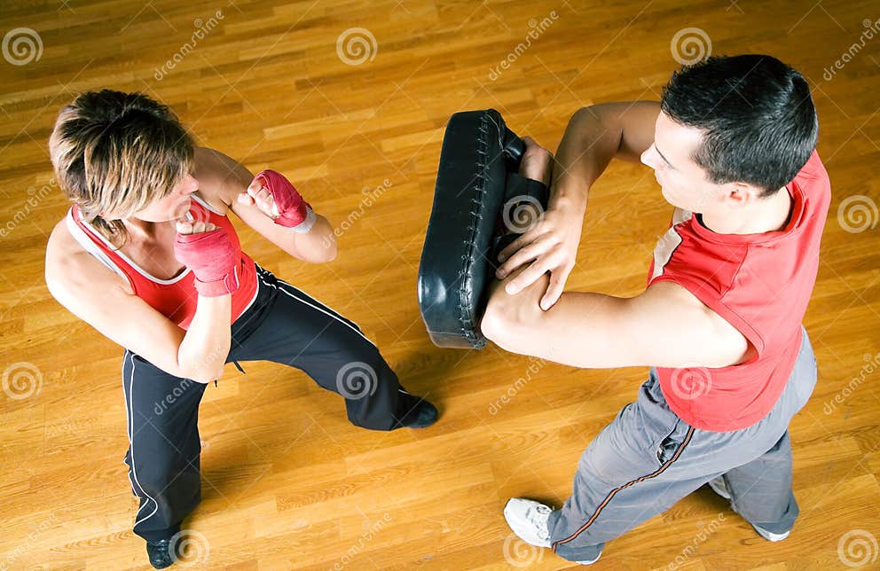 Martial Arts Sparring stock photo. Image of kicking, lifestyle - 6723836