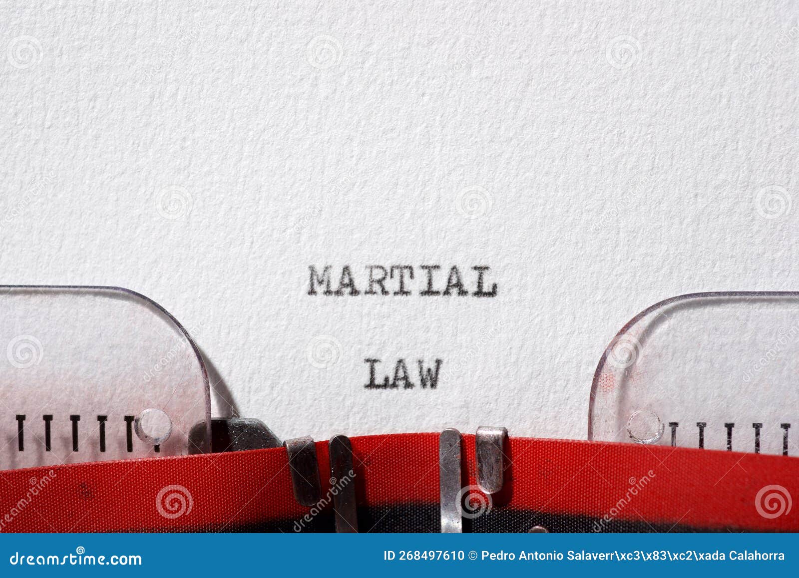 Martial law concept stock photo. Image of typewriter - 268497610