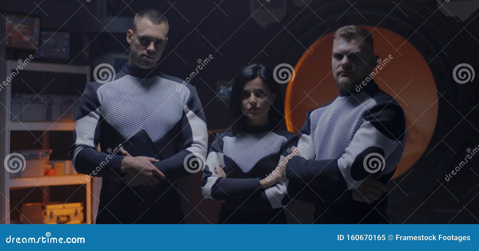 Martian Base Crew Posing for Camera Stock Image - Image of confidence ...