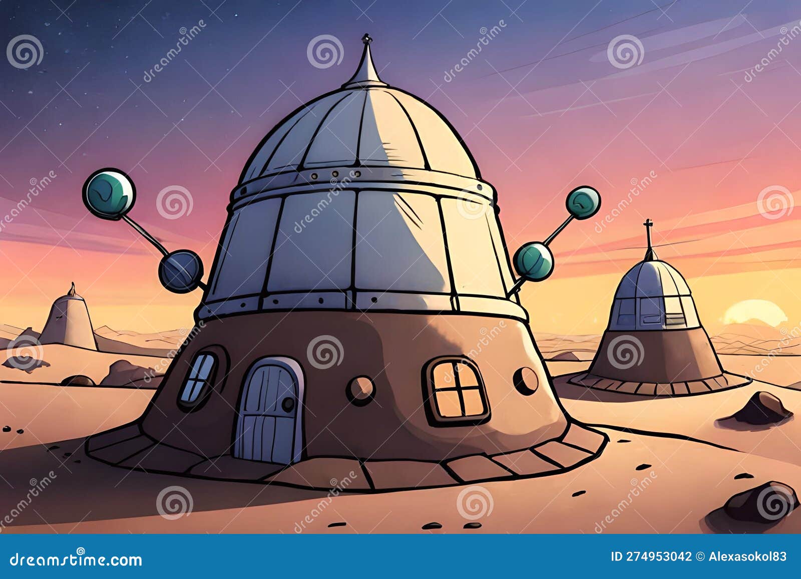 Aliens Cartoon Set For Coloring Book Vector Illustration ...