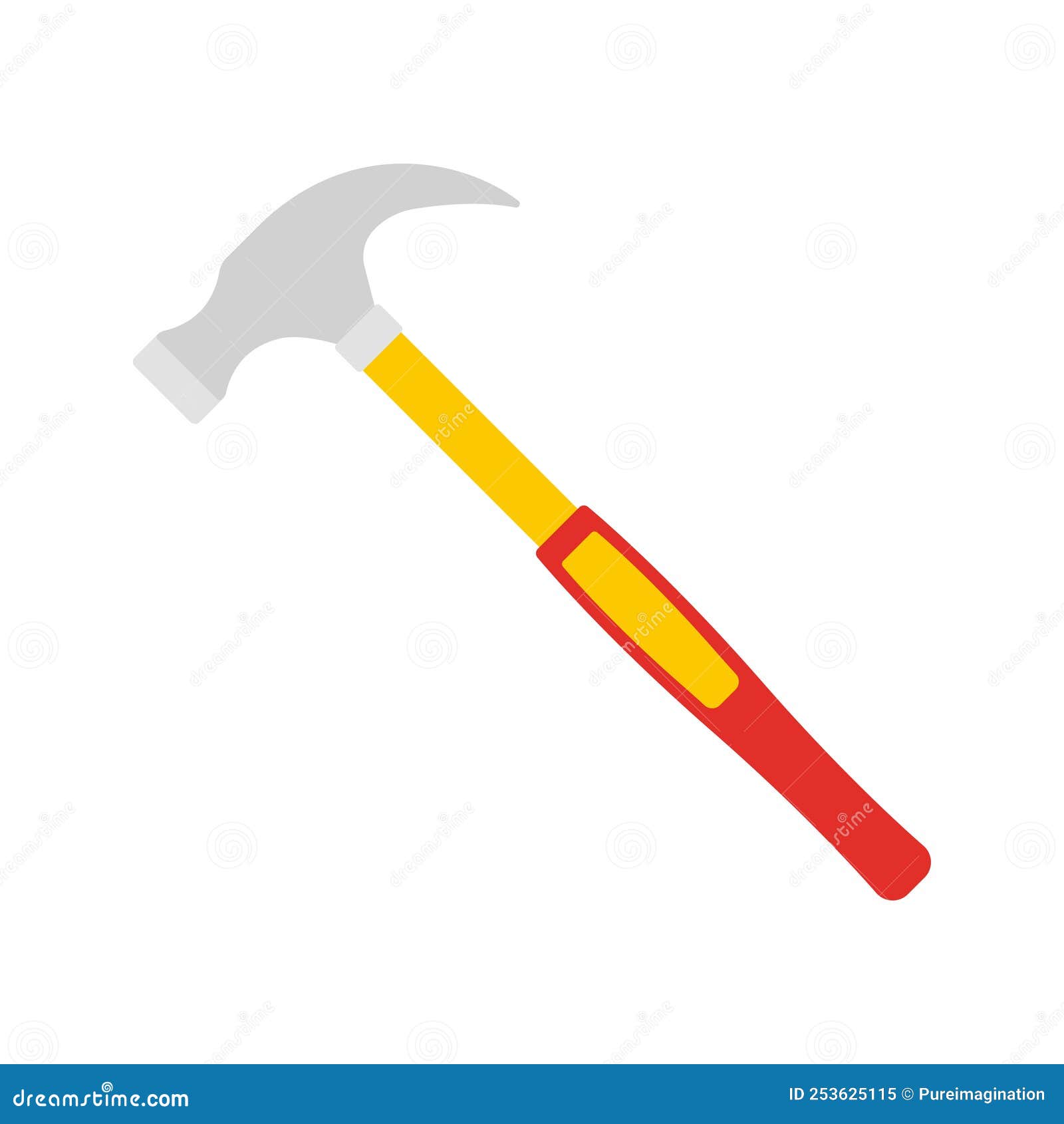 Martillo Aislado En Fondo Blanco Ilustración del Vector - Ilustración ...