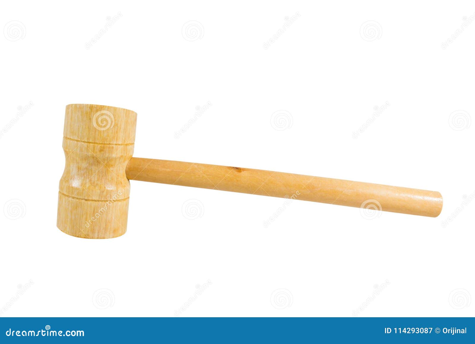 Martillo De Madera Aislado En El Fondo Blanco Imagen de archivo ...