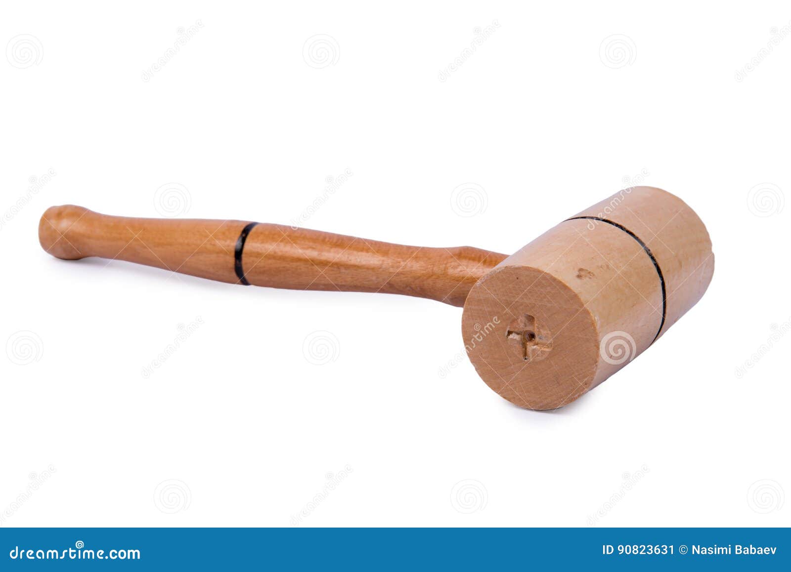 Martillo De Madera De La Cocina Aislado En Blanco Imagen de archivo ...