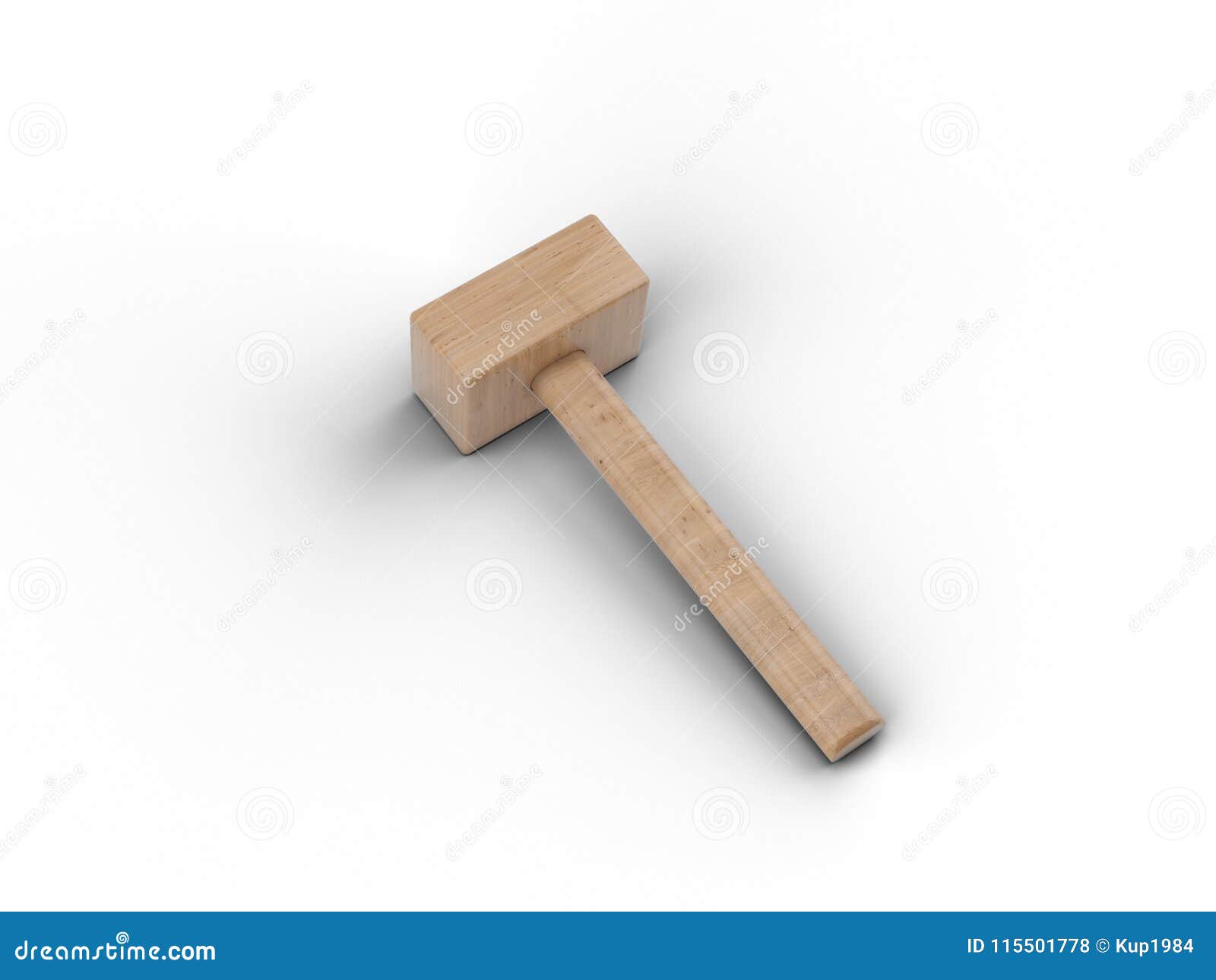 Martillo De Madera, Ejemplo 3d Stock de ilustración - Ilustración de ...