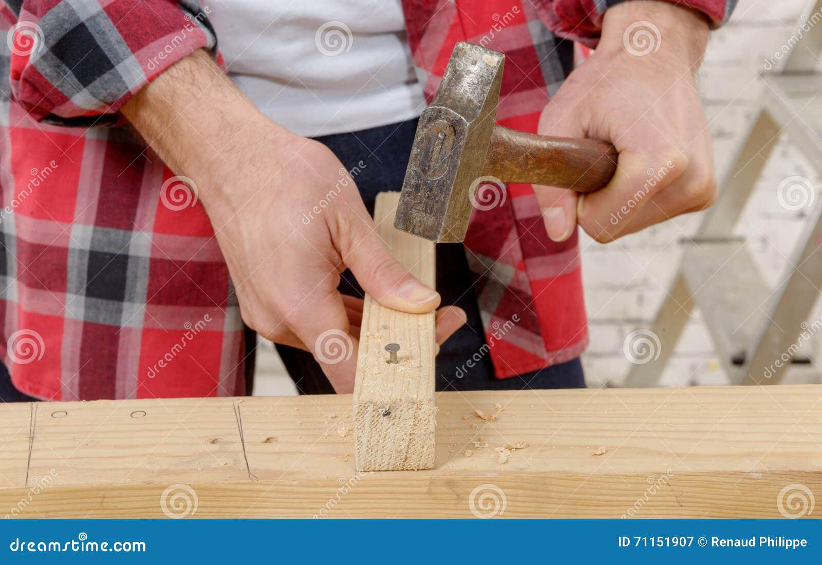 Martillo Del Carpintero Un Clavo Imagen de archivo - Imagen de concepto ...