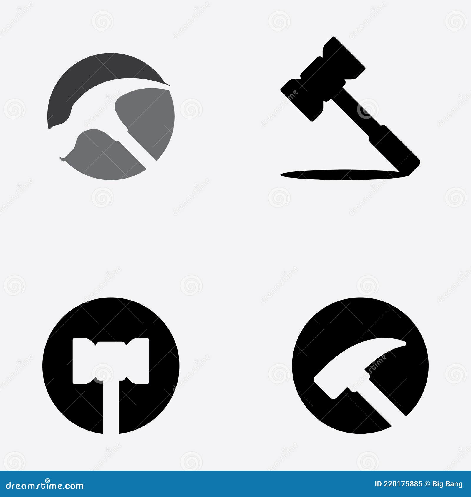 Martillo Logo Vector Ilustración Diseño Ilustración del Vector ...