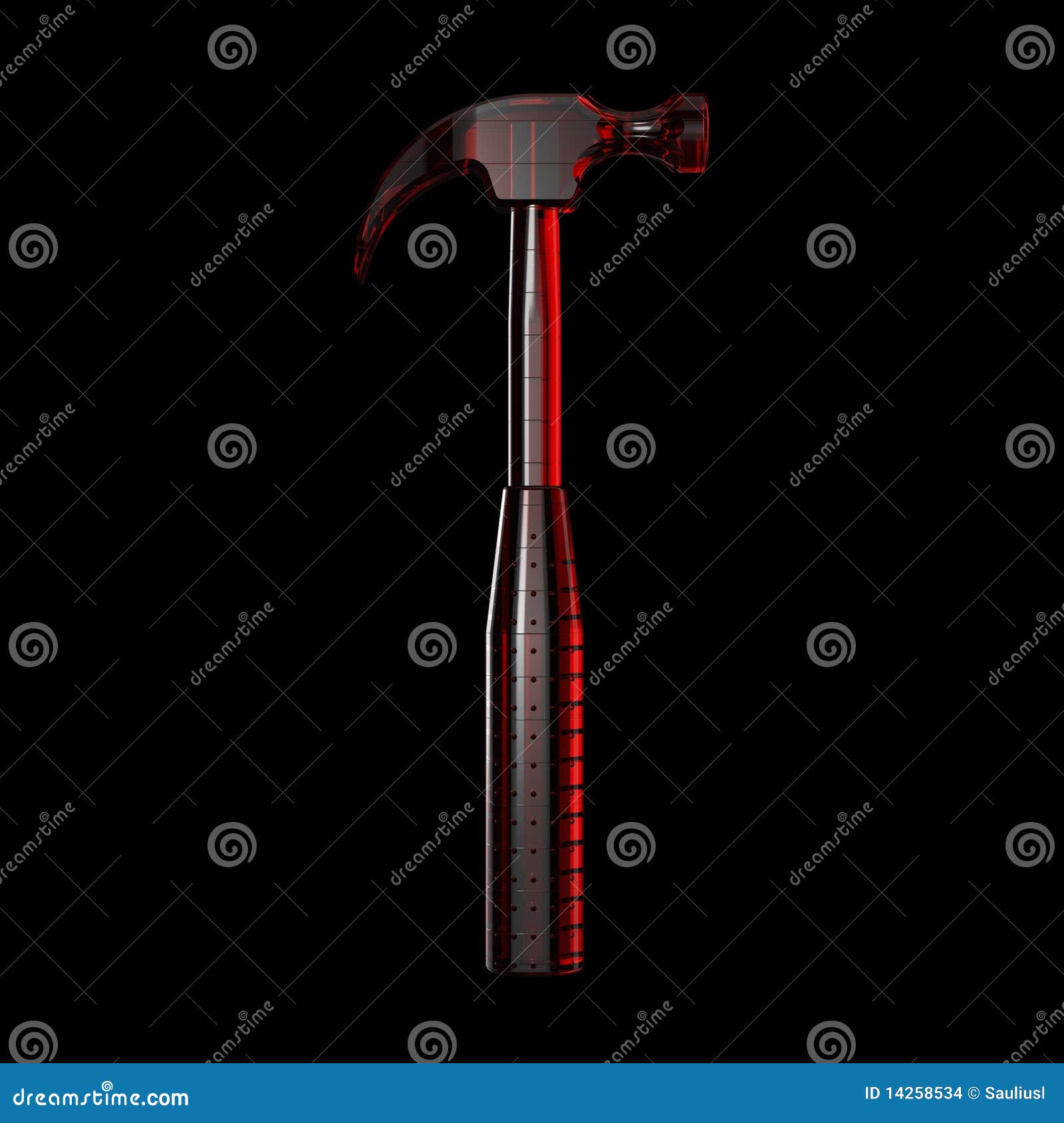 Martillo transparente rojo stock de ilustración. Ilustración de cara ...