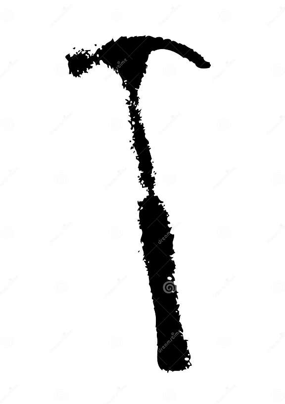 Martillo (vector) ilustración del vector. Ilustración de negro - 9853179