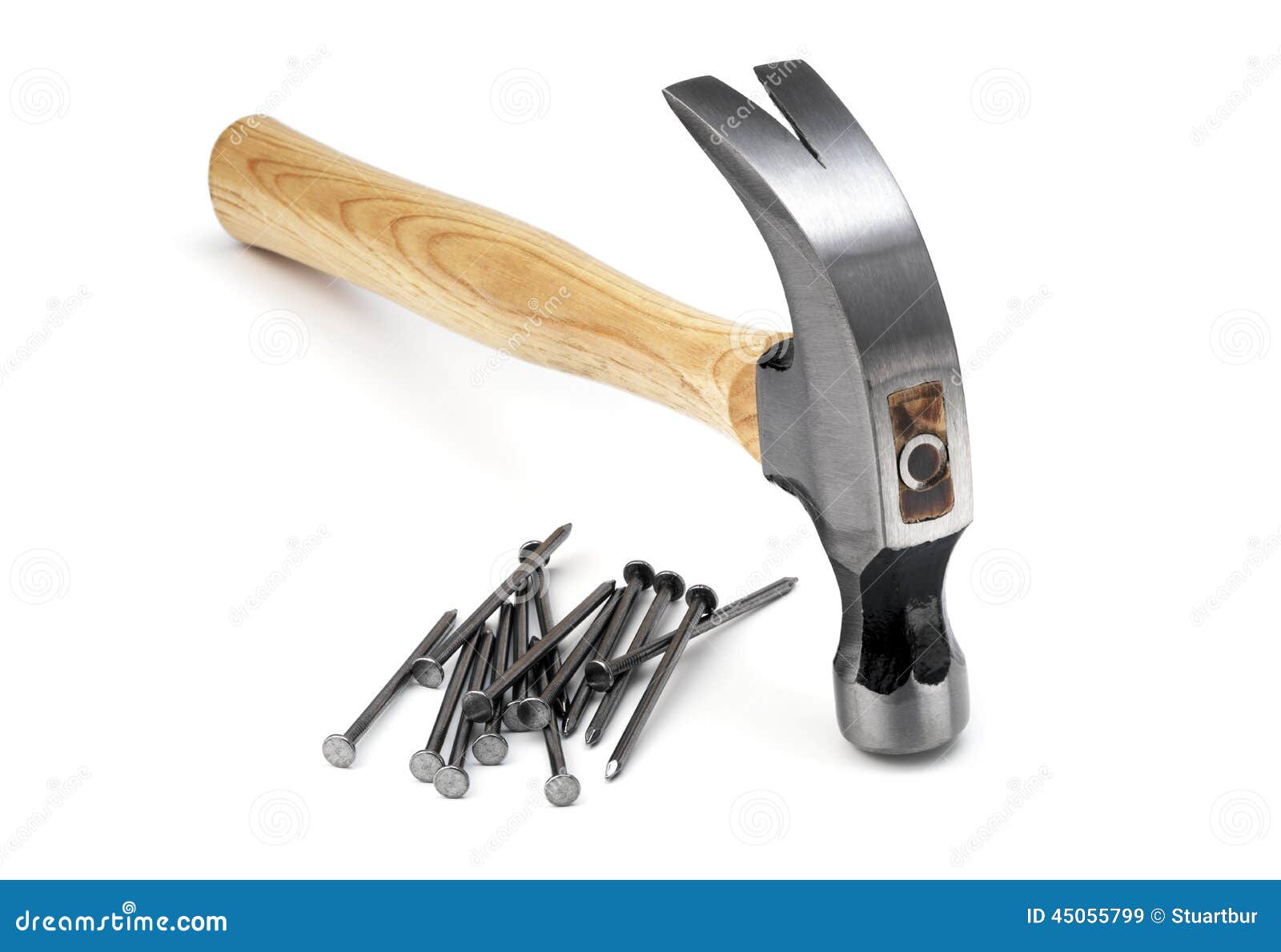 Martillo y clavo imagen de archivo. Imagen de industria - 45055799