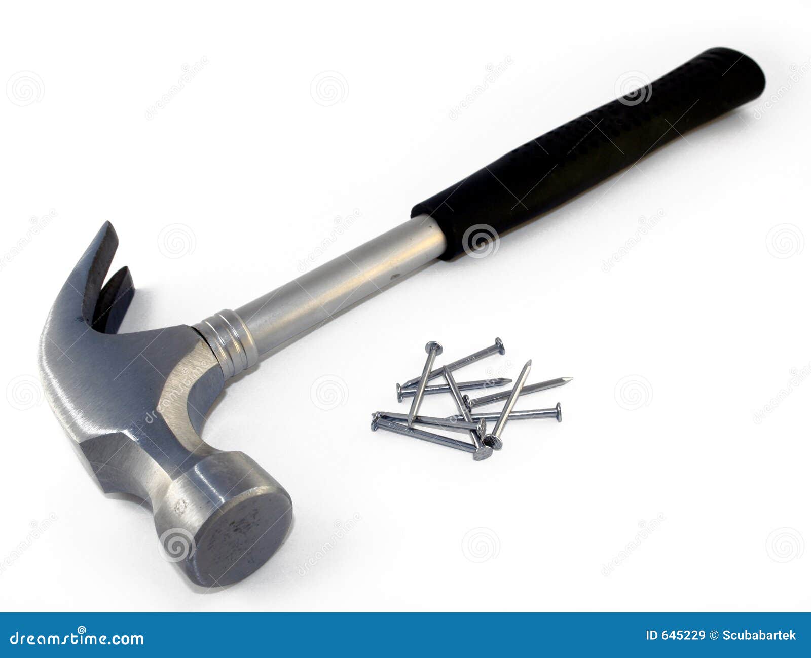 Martillo y clavos #1 imagen de archivo. Imagen de equipo - 645229