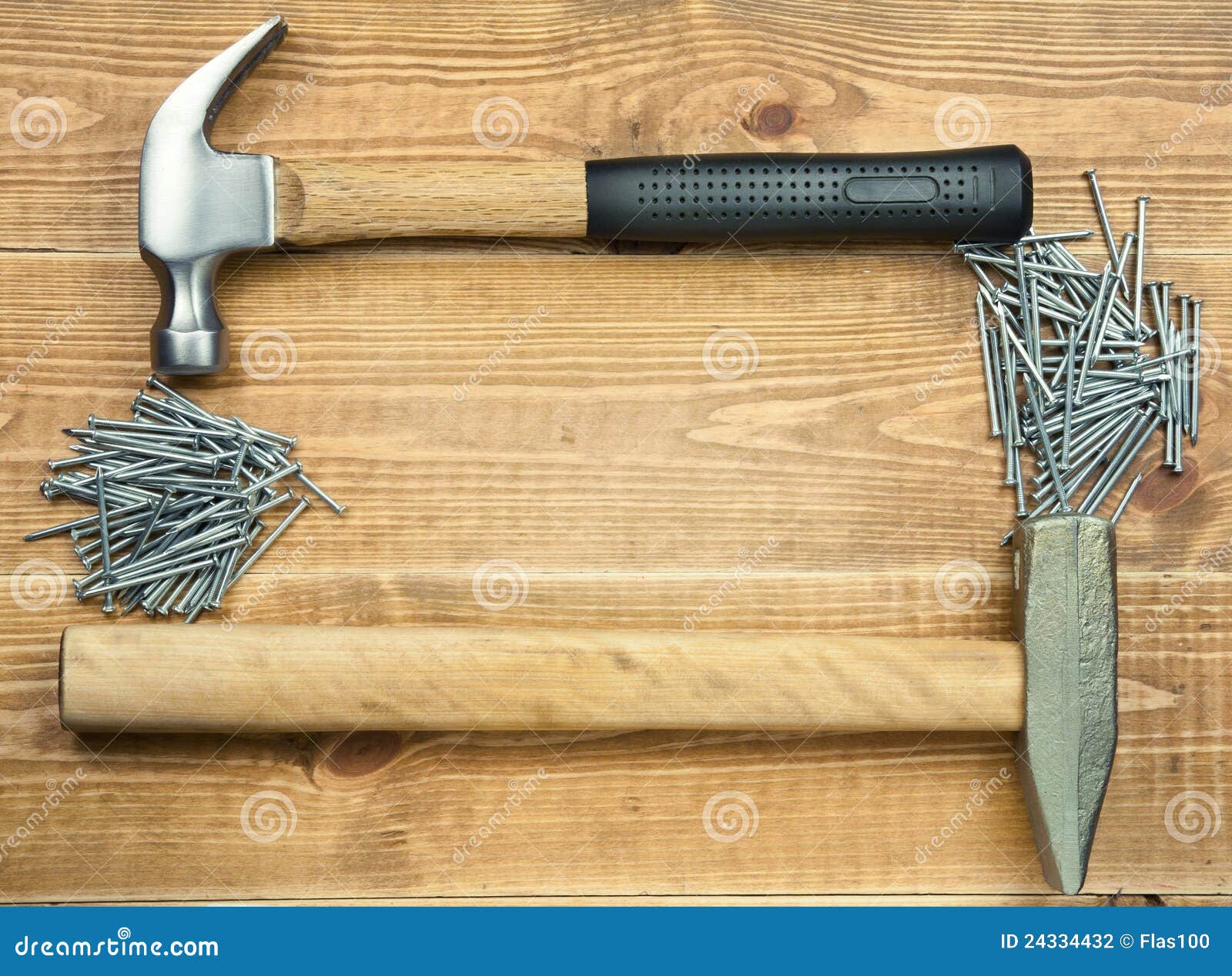 Martillos y clavos foto de archivo. Imagen de edificio - 24334432