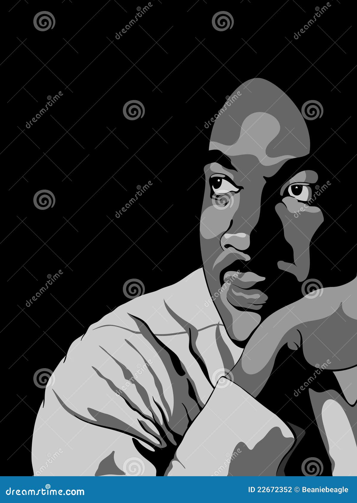 Martin Luther King Day Flyer, Banner Or Poster. Holiday Background With ...
