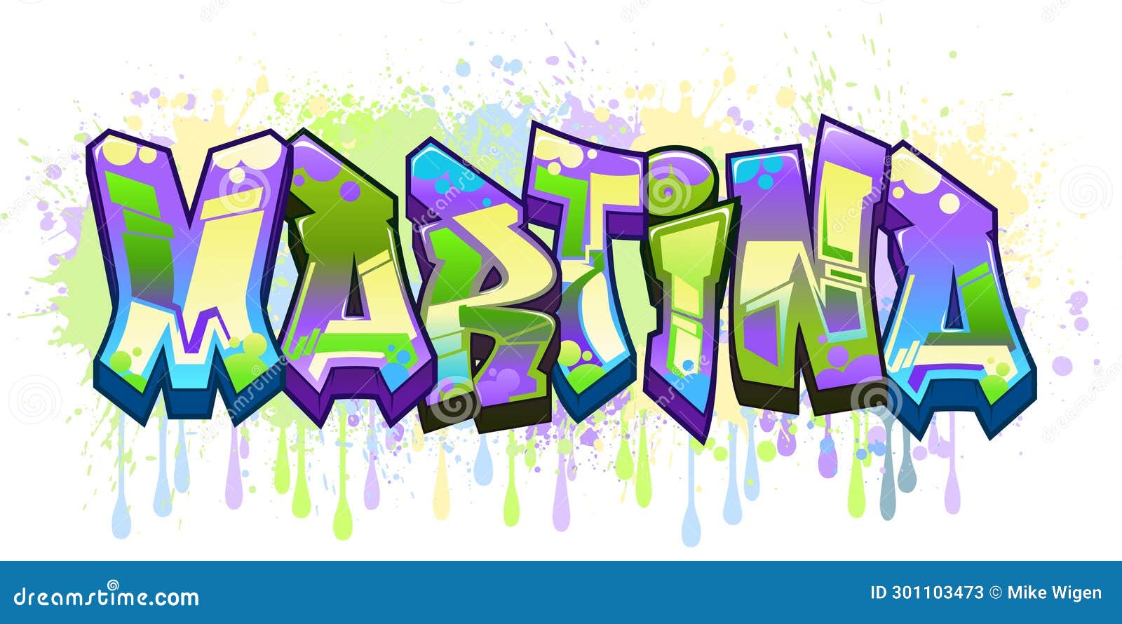 Martina - Graffiti Styled Urban Street Art Tagging Name Design Stock ...