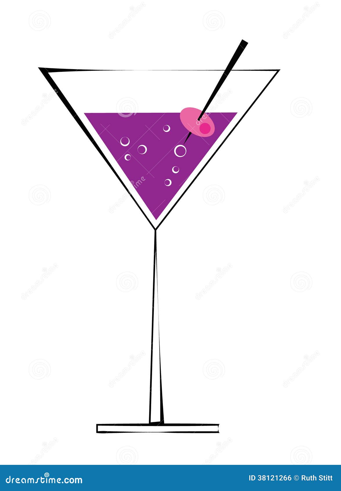 Martini ilustración del vector. Ilustración de cocteles - 38121266