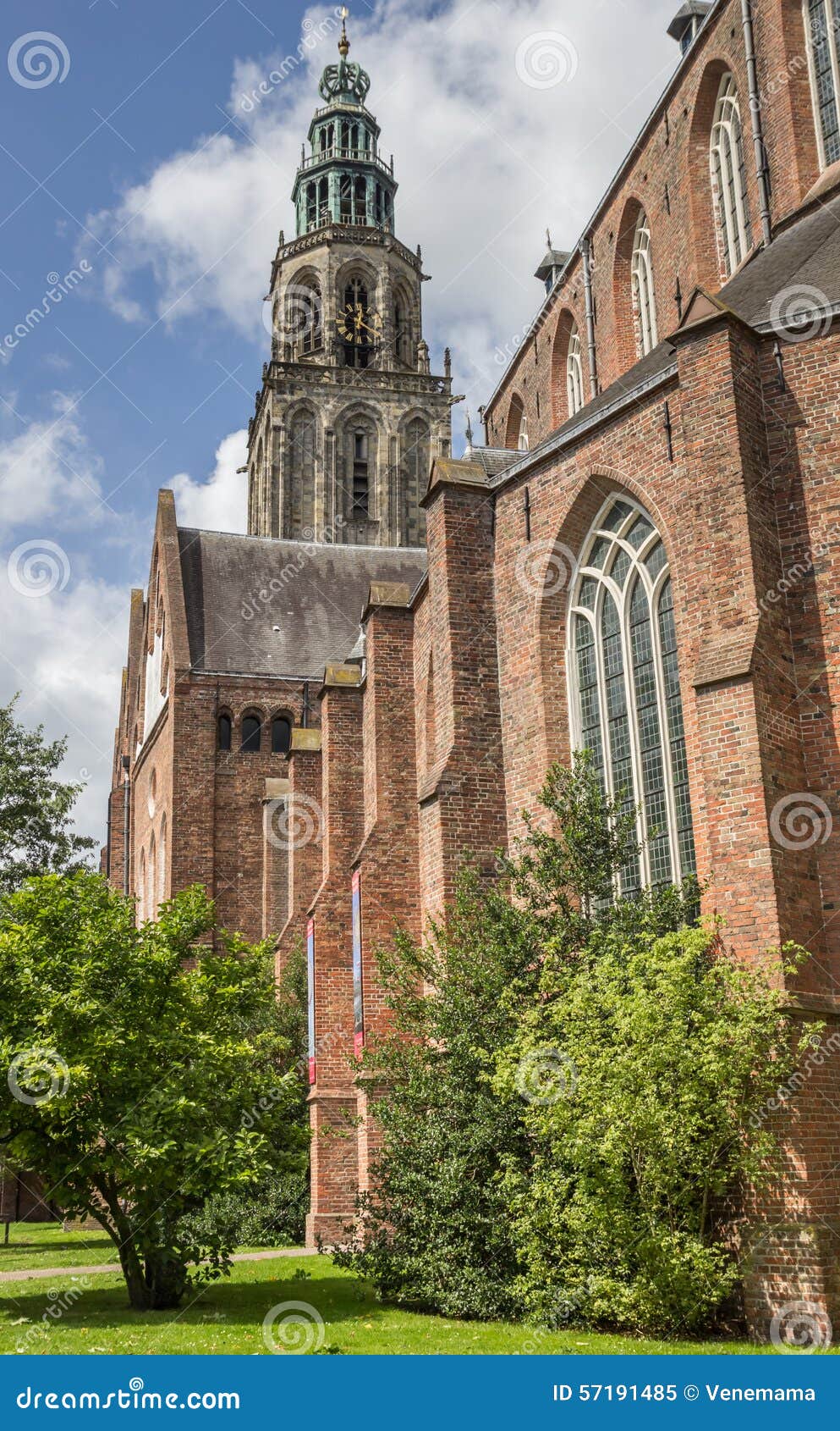 Martini Church and Tower in the Center of Groningen Editorial Image ...