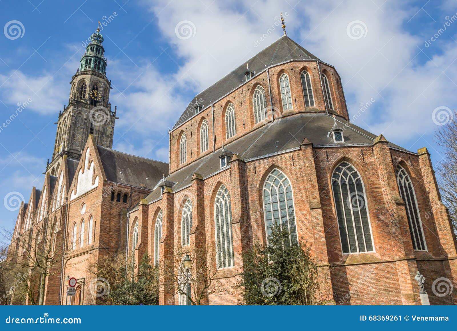 Martini Church and Tower in the Center of Groningen Stock Image - Image ...