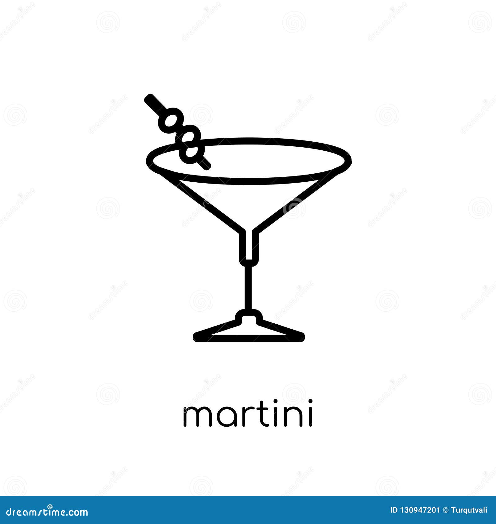 Martini Icon from Drinks Collection. Stock Vector - Illustration of ...