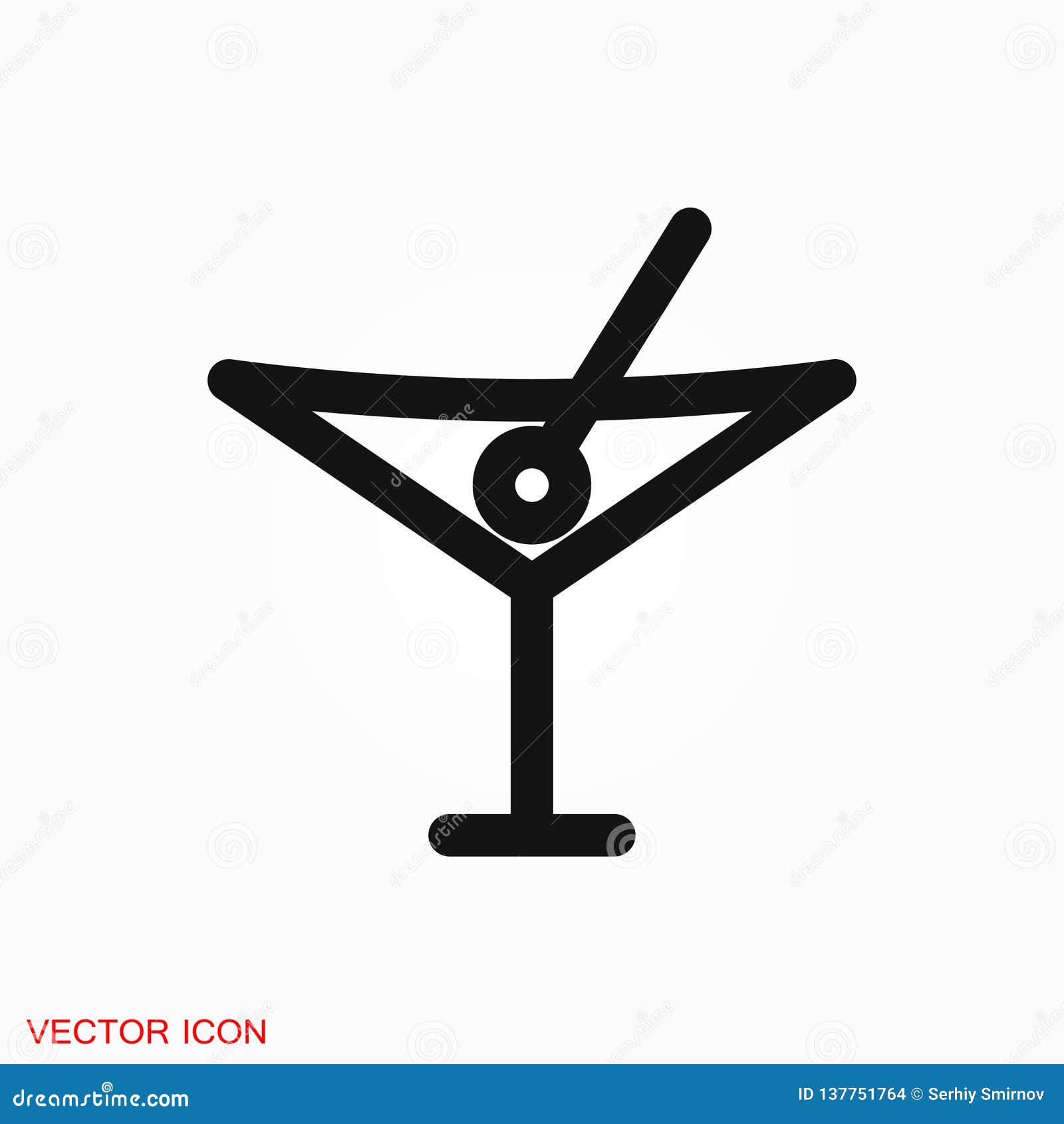 Martini Icon Logo, Illustration, Vector Sign Symbol for Design Stock ...
