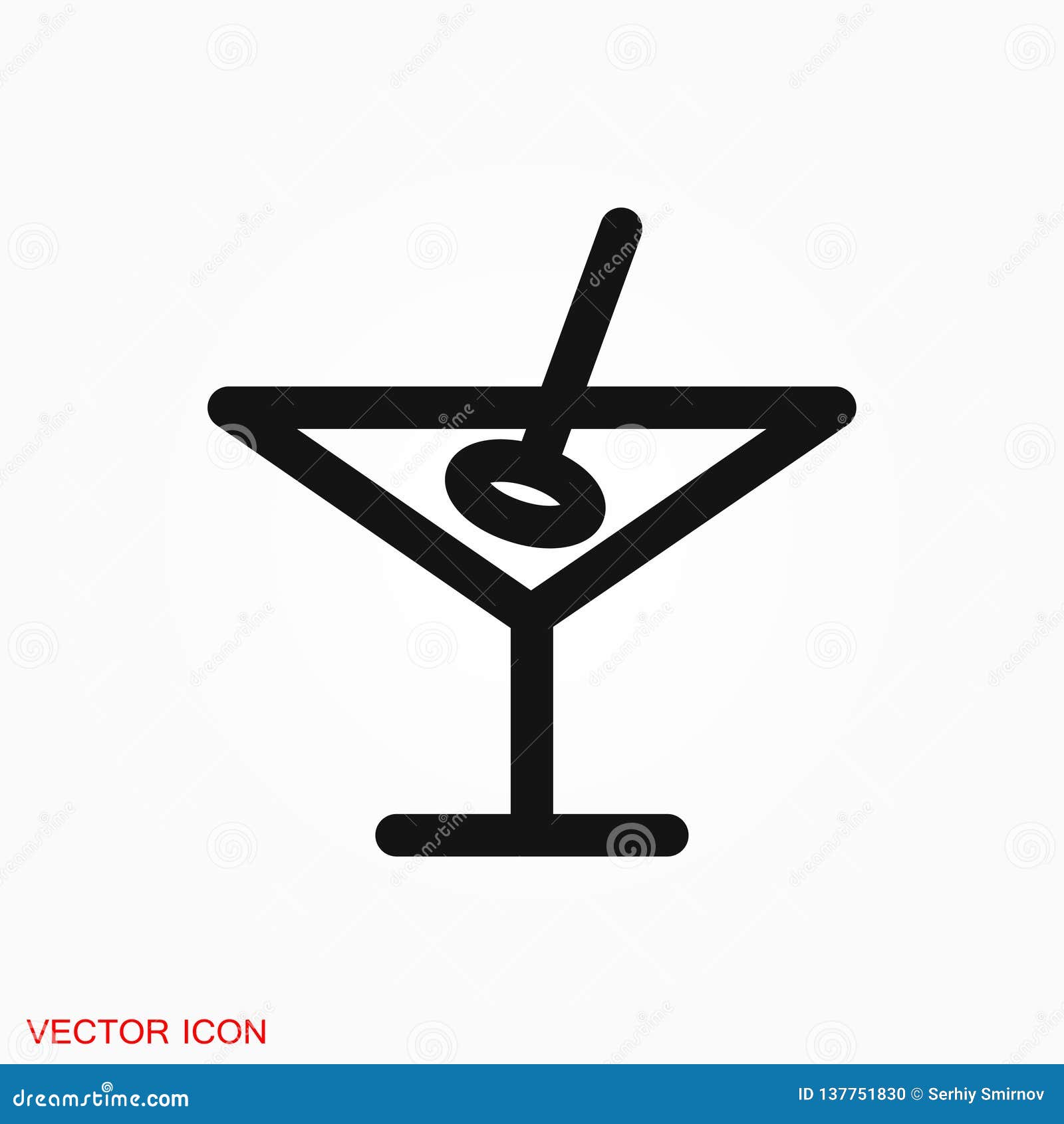 Martini Icon Logo, Illustration, Vector Sign Symbol for Design Stock ...
