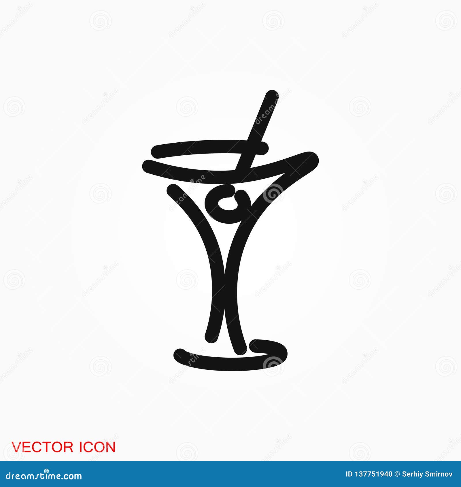 Martini Icon Logo, Illustration, Vector Sign Symbol for Design Stock ...