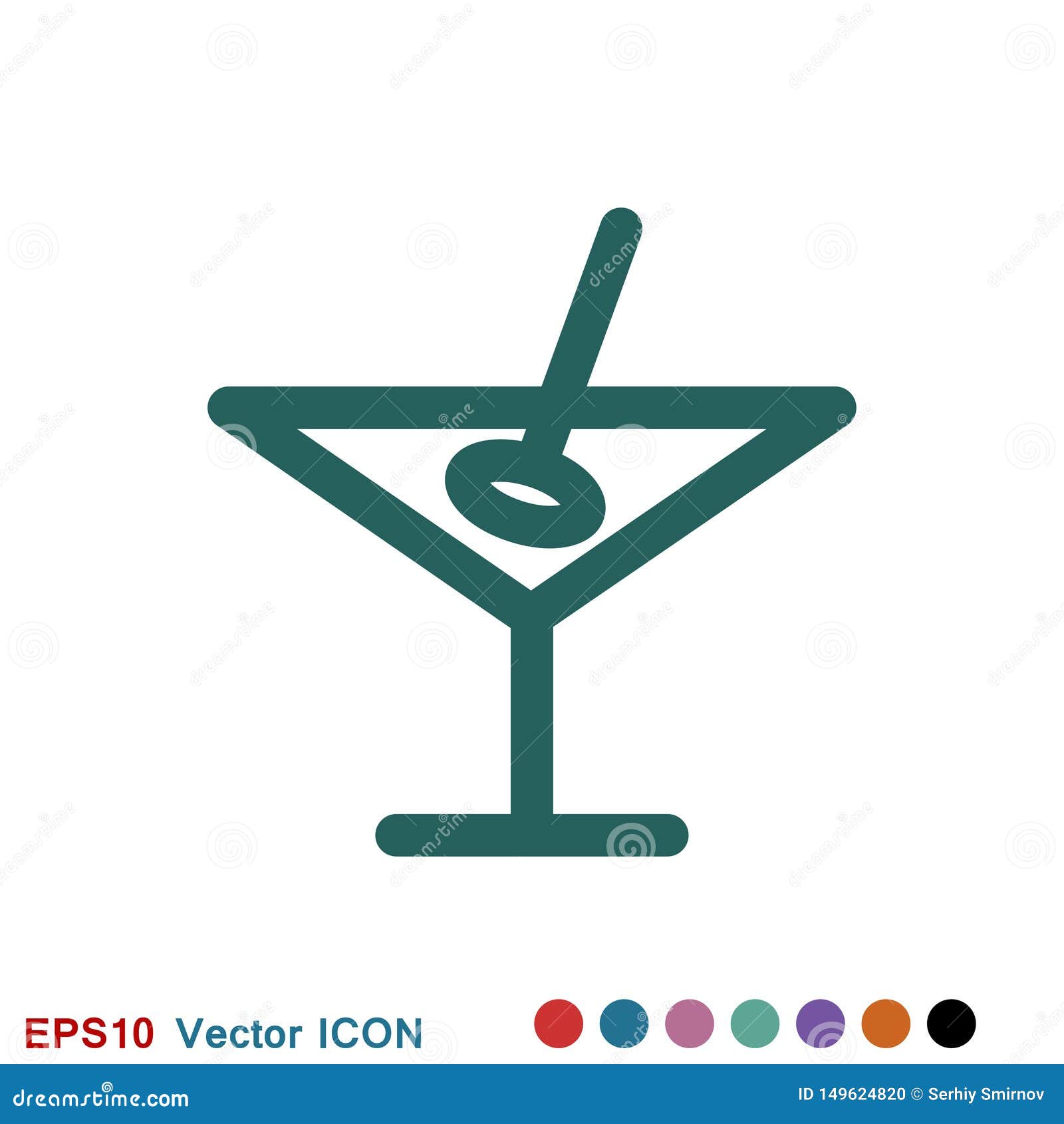 Martini Icon Logo, Illustration, Vector Sign Symbol for Design Stock ...