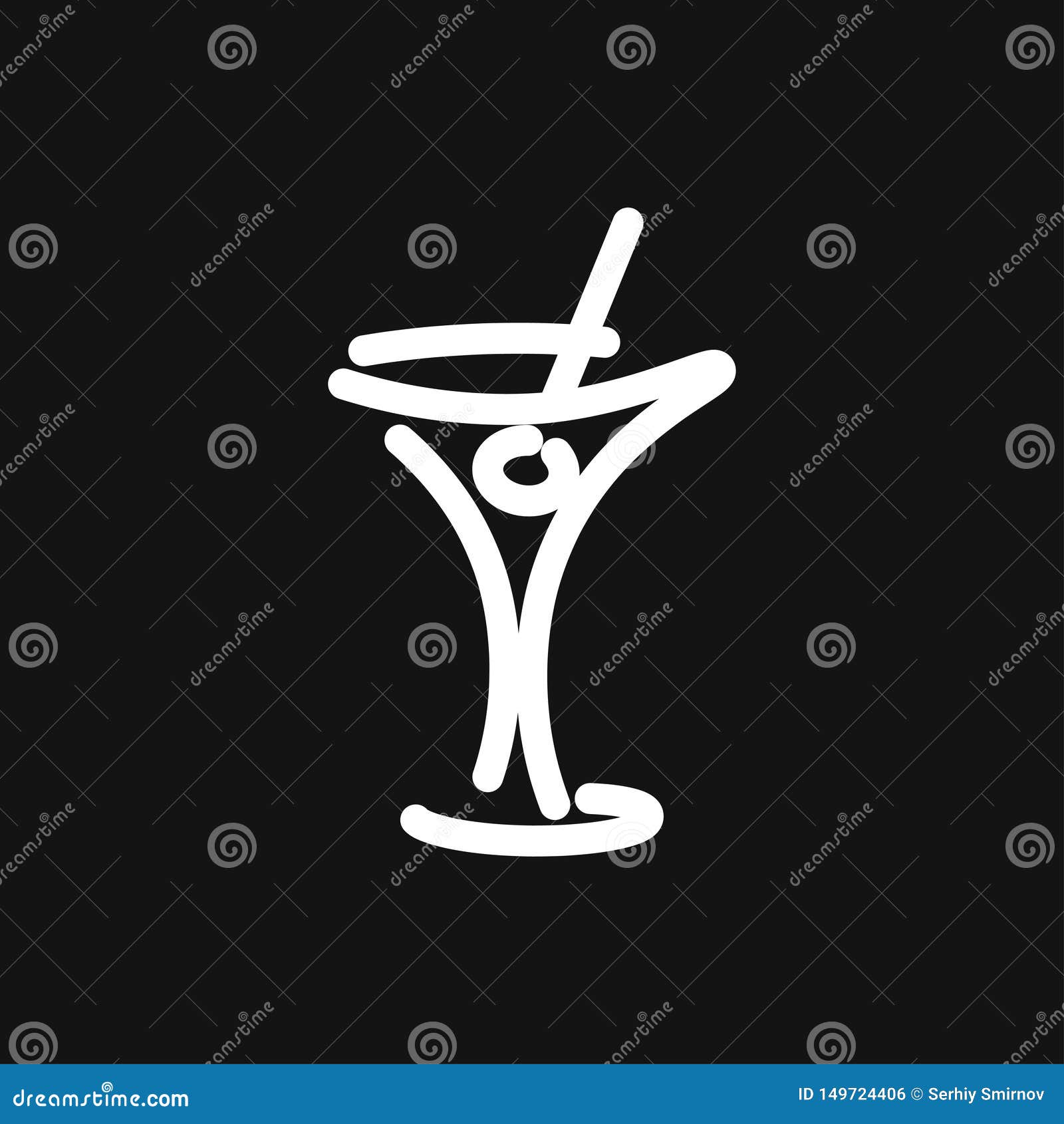 Martini Icon Logo, Illustration, Vector Sign Symbol for Design Stock ...