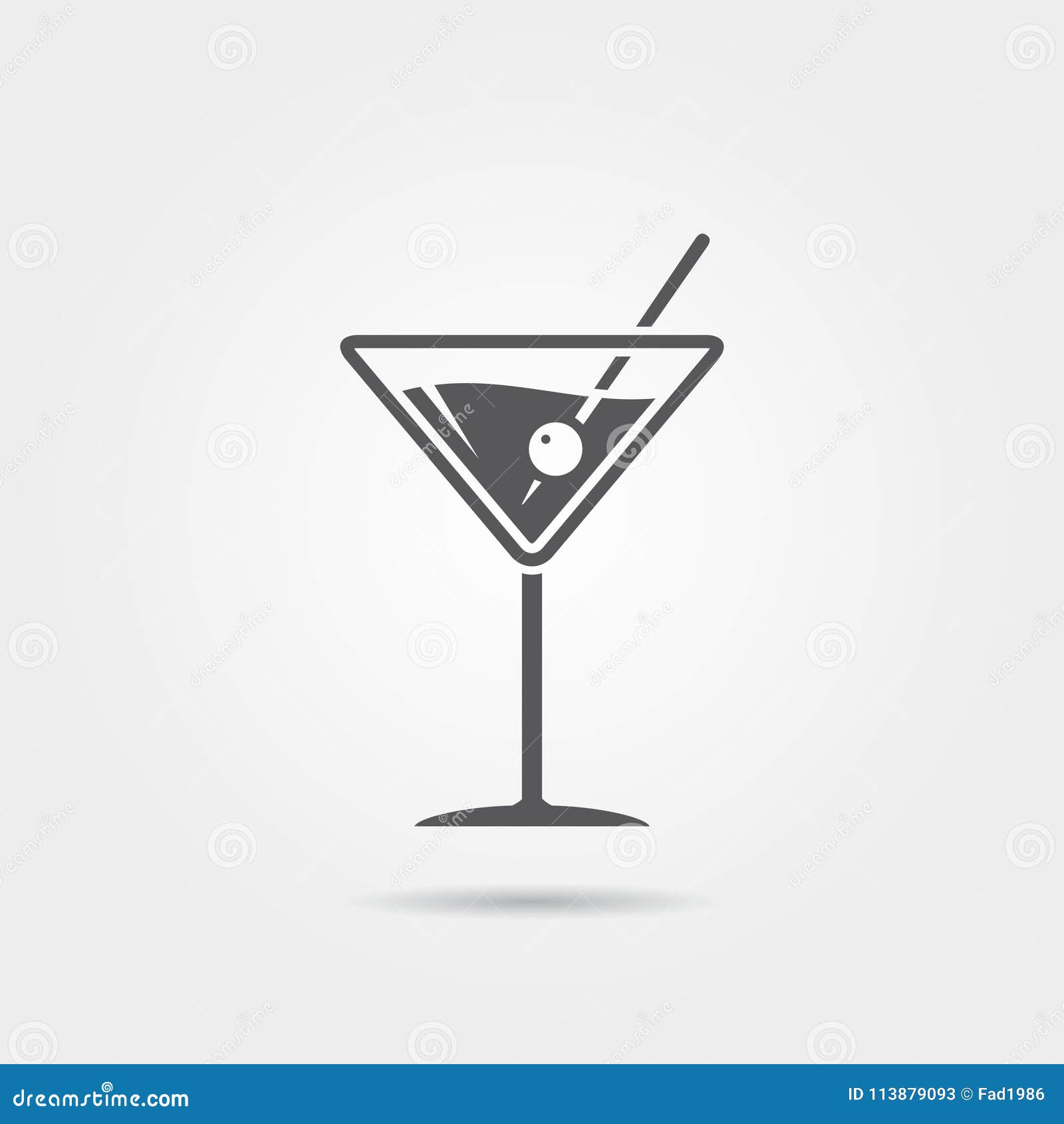 Martini Icon stock vector. Illustration of party, graphic - 113879093