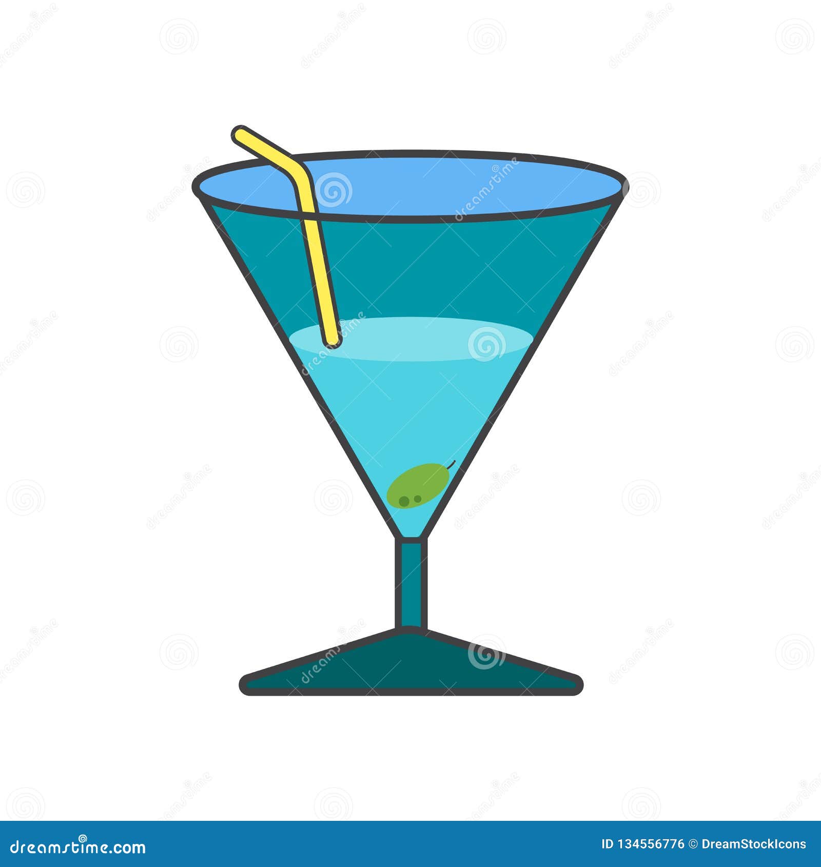 Martini Icon Vector Sign and Symbol Isolated on White Background ...