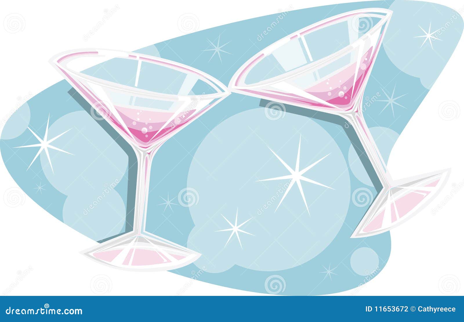 Retro Martini And Shaker Cartoon Vector | CartoonDealer.com #3650617
