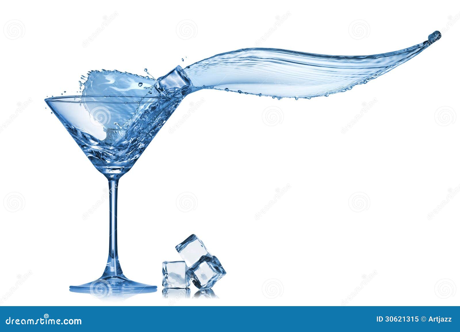 Martini Splash in Glass on White Stock Image - Image of drink, food ...