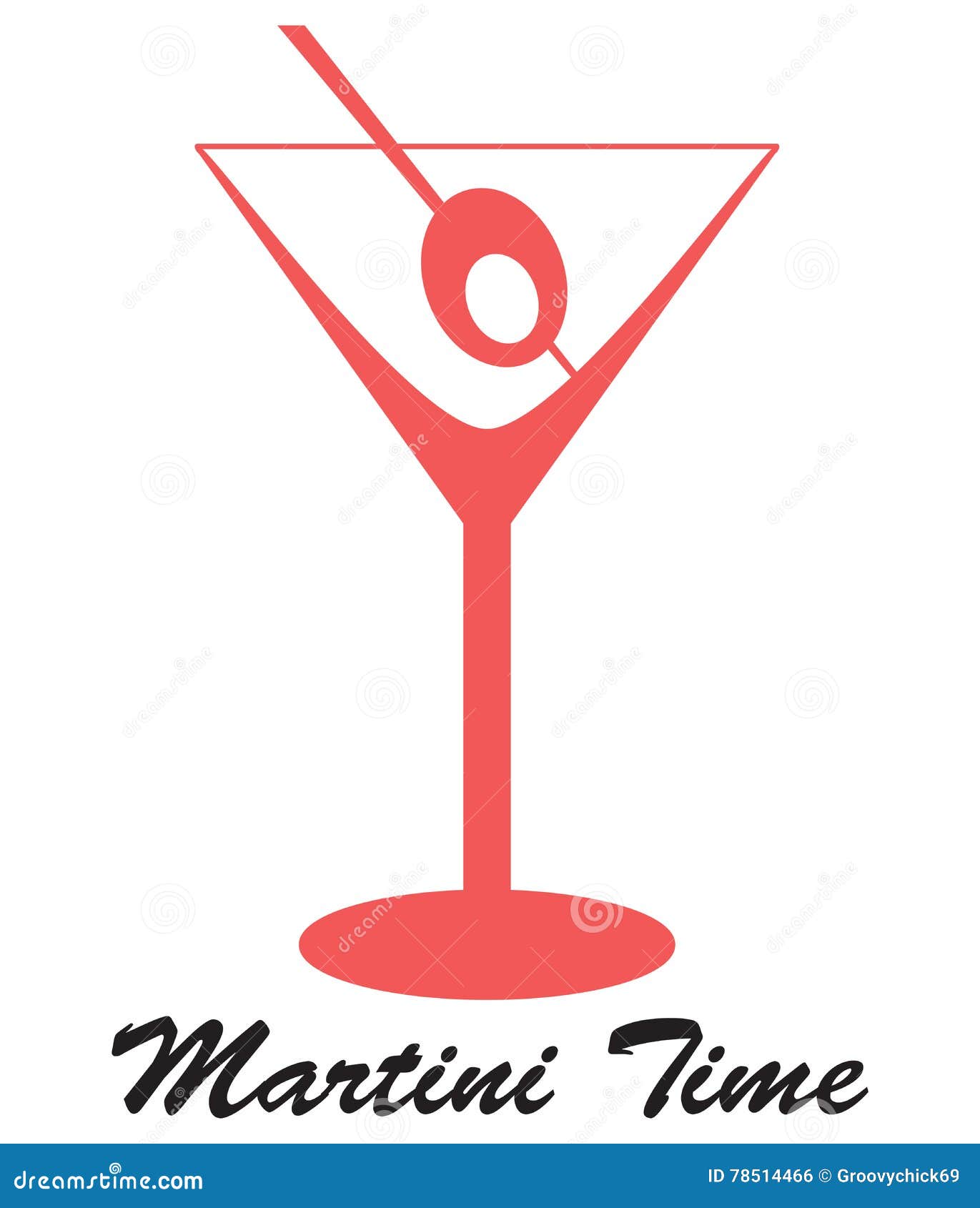 Martini Time Vector Design | CartoonDealer.com #62225539