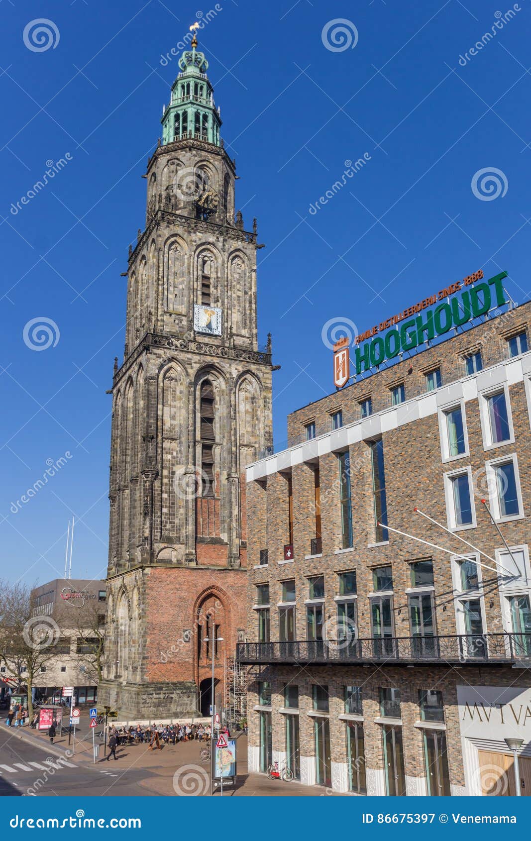 Martini Tower and Vindicat Building in Groningen Editorial Photography ...