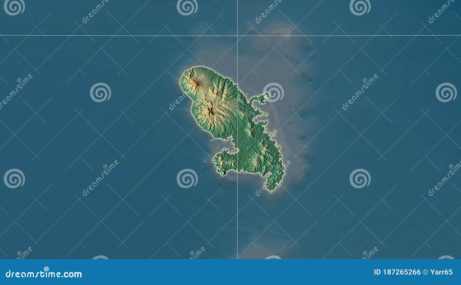 Martinique - Relief. Composition, Borders Stock Illustration ...